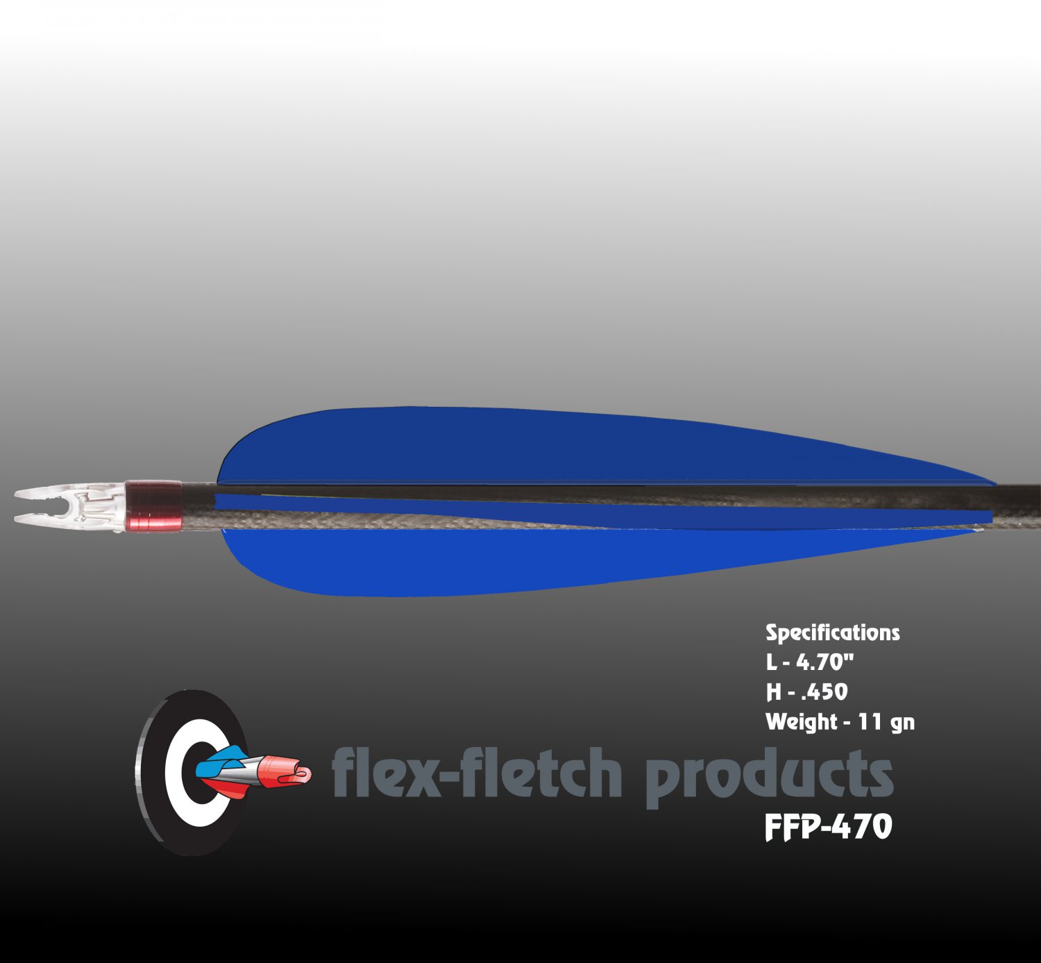 FFP-470 Florescent Blue Flex-Fletch, archery, vanes, hunting, arrows ...