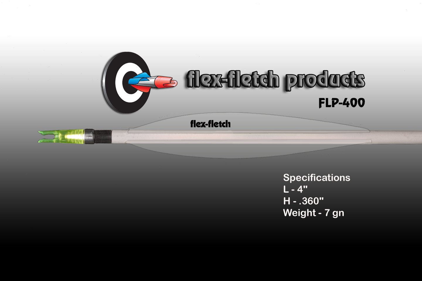 FLP-400 Clear, Flex-Fletch, archery, vanes, hunting, arrows, target ...