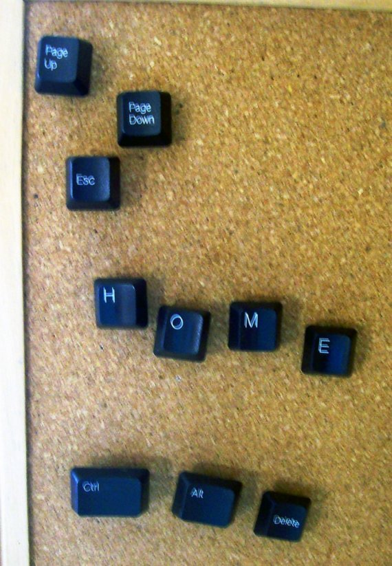 Keyboard pushpins are Black Modified keys from a computer keyboard are ...