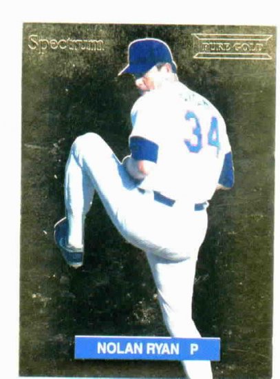 1993 Spectrum Gold Nolan Ryan Promotional 23K Gold Baseball Card Oddball
