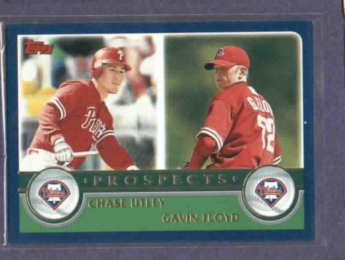 2003 Topps Chase Utley Gavin Floyd Philidelphia Phillies Rookie Card