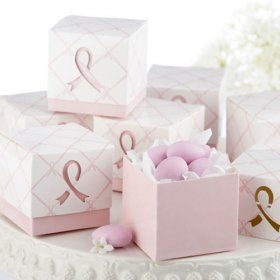 Wedding Favor Boxes Breast Cancer Awareness Pink Ribbon