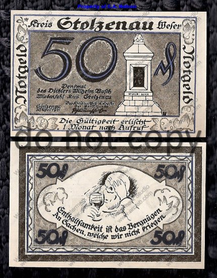 German Notgeld 50 Pfennig Foreign Paper Money 1921