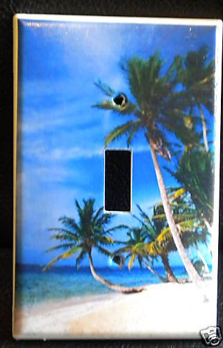 TROPICAL PALM TREES LIGHT SWITCH COVER LOOK Beach decor
