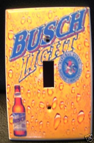 BUSCH LIGHT BEER LIGHT SWITCH COVER Unique LOOK! NEW
