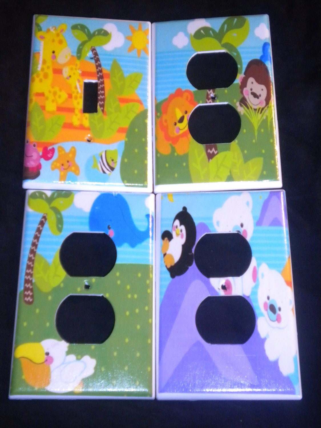 Fisher Price PRECIOUS PLANET LIGHT SWITCH & OUTLETS Colorful nursery decor