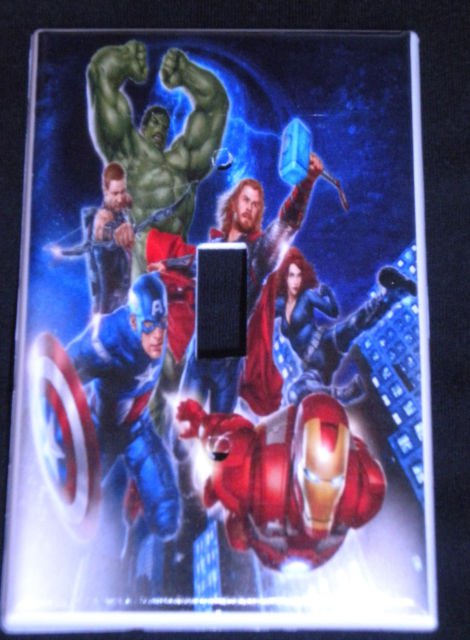 MARVEL AVENGERS LIGHT SWITCH COVER Avengers Movie Thor Captain America ...