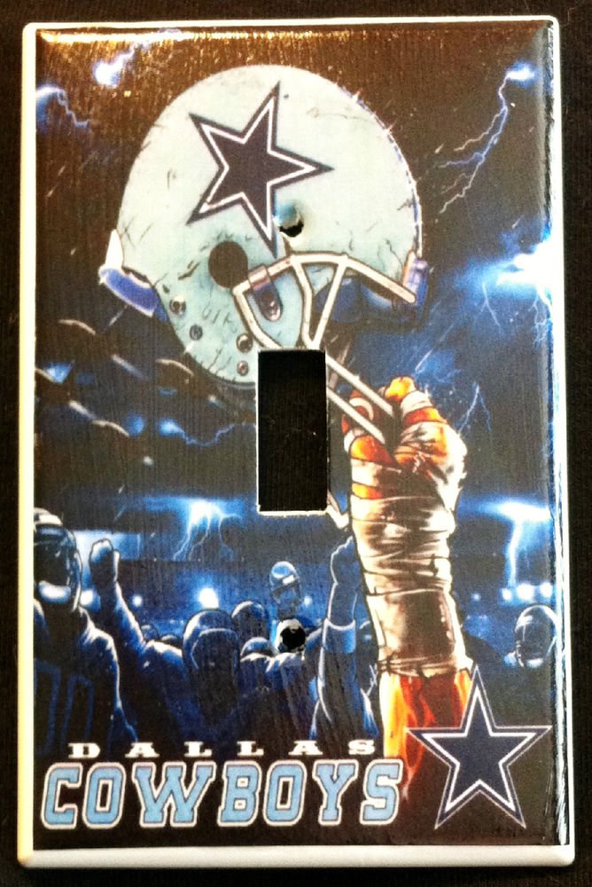 Dallas COWBOYS LIGHT SWITCH COVER *Great Gift FOOTBALL single switch plate