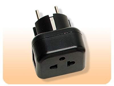 VDE Earth 5mm Round Pin Plug to American 3 Prong Plug MVR11