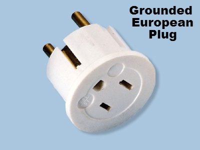 European Schuko Plug With Grounding SS-409 American to Euro Grounded ...