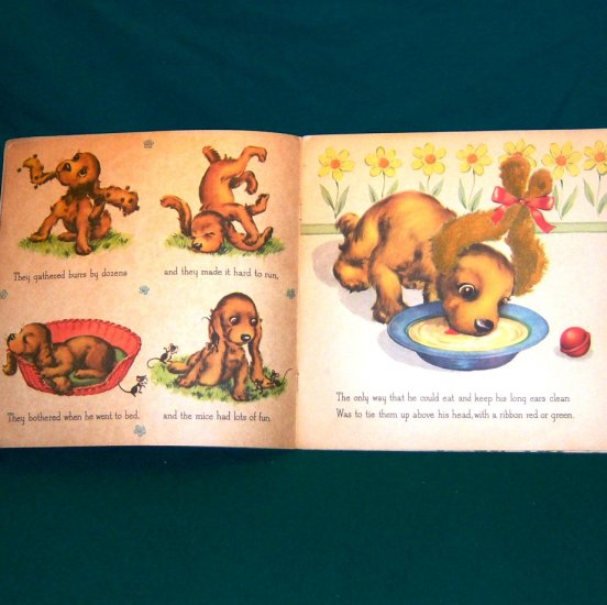 Vintage Children's Book Fuzzy Wuzzy Puppy by Whitman Publishing Co. 1946