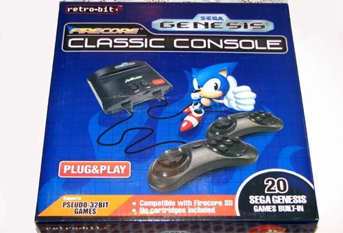 New Retro Sega Genesis Firecore Console System 20 Games