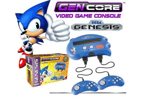 New Sega Genesis GenCore Gen Core System Console Blue
