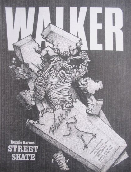 REGGIE BARNES Walker Skateboards Vintage '80s Print Ad