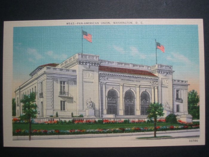 Pan-American Union Building Washington DC Vtg Postcard
