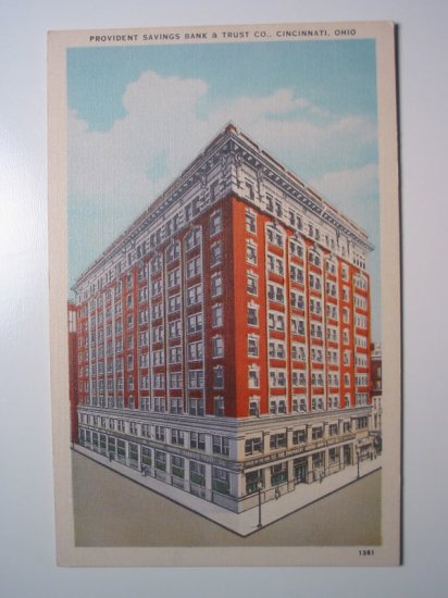 Provident Bank&Trust Co Cincinnati OH Vintage Postcard