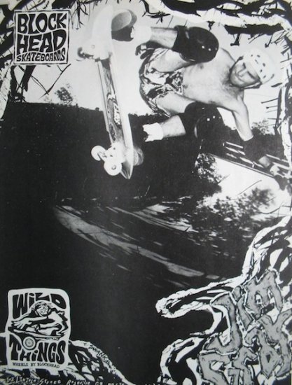 1988 JIM GRAY Blockhead Wild Things '80s #Skateboard Ad