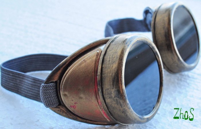Steampunk Cyber Goggles Glasses Cosplay Anime Rave Larp