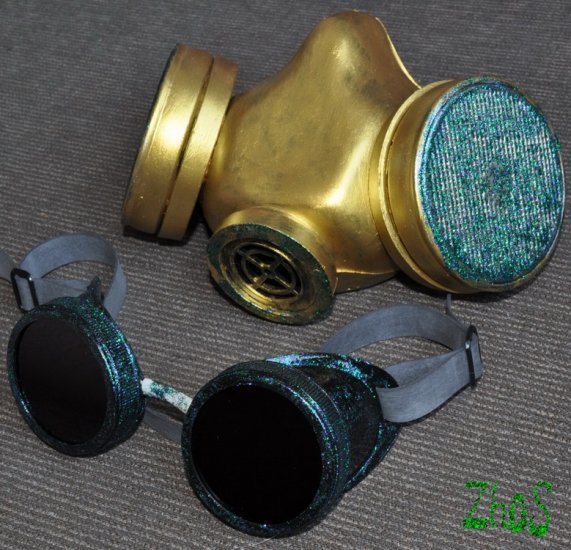 Gold Cyber Mask Cyber Goth Respirator Gas Mask and Steampunk Cyber ...