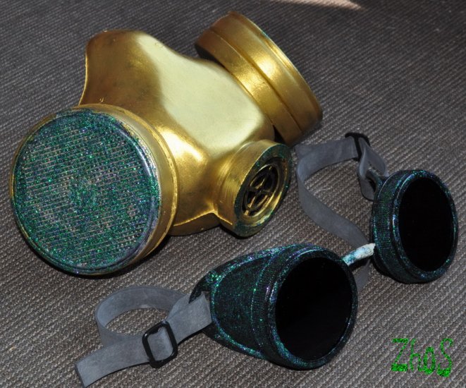 Gold Cyber Mask Cyber Goth Respirator Gas Mask and Steampunk Cyber ...