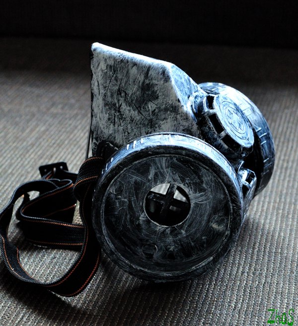 Black Cyber Mask Cyber Goth Respirator EMO Gas Mask SILVER