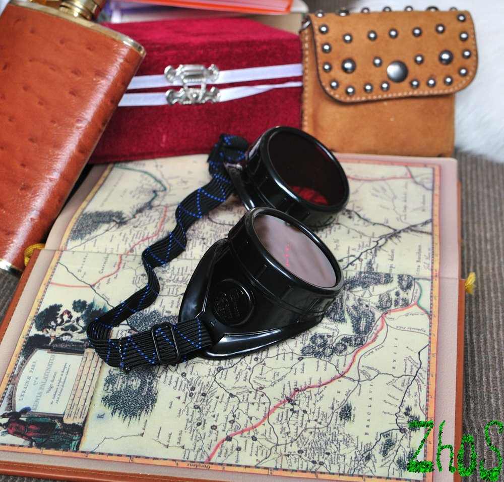 Steampunk Cyber Goggles Glasses Cosplay Anime Larp Rave