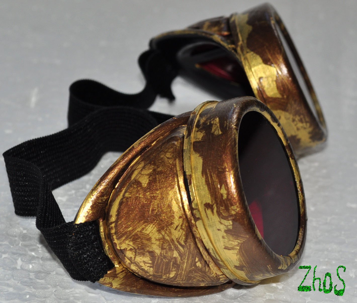 Steampunk Cyber Goggles Glasses Cosplay Anime Larp Rave 250kr