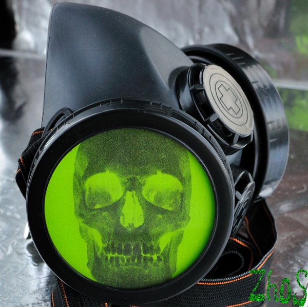 Cyber Mask Cyber Goth Respirator Black Gas Mask SKULL