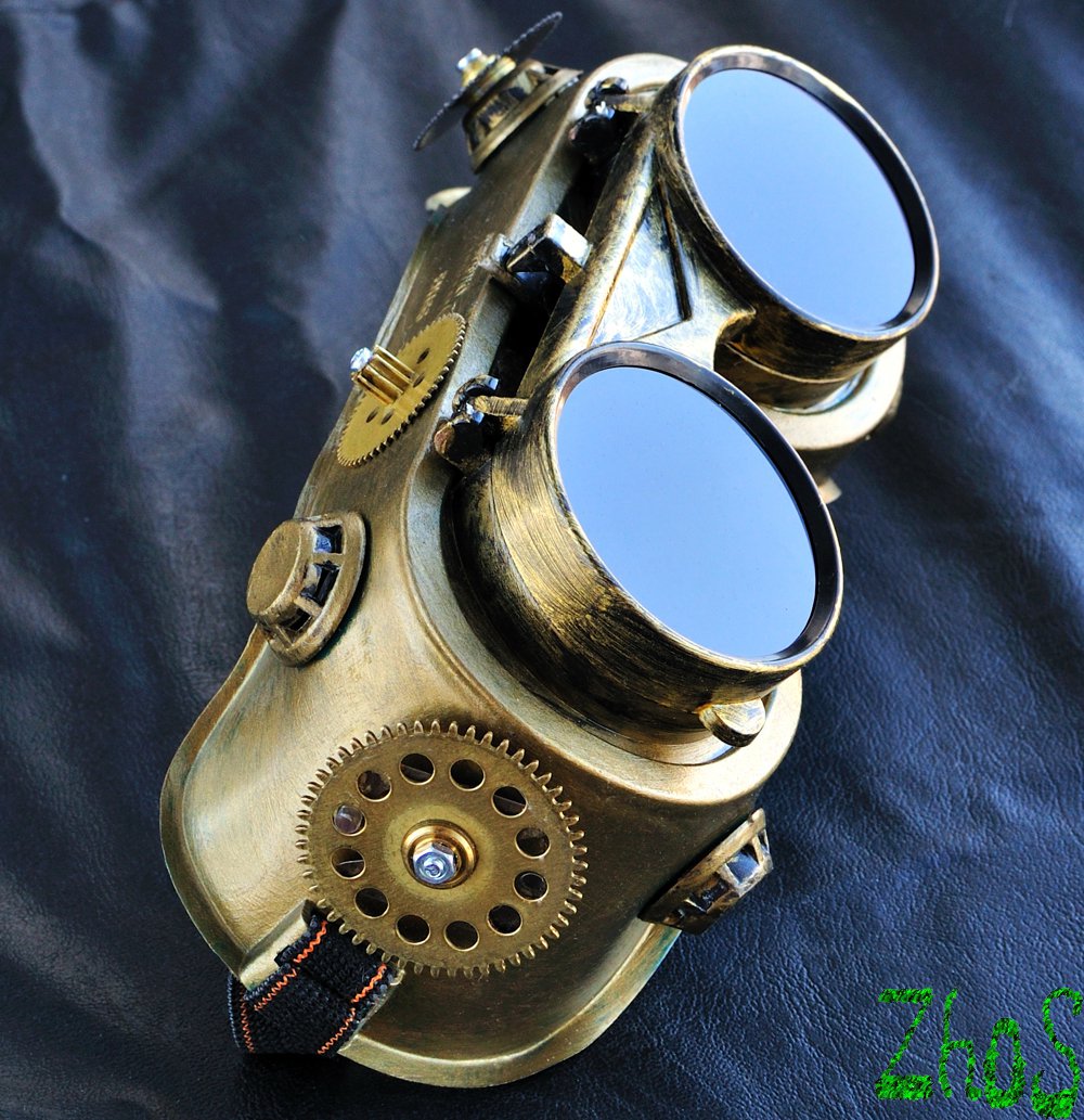 Steampunk Goggles Glasses Cyber post Apocalypse mad professor Gear ...