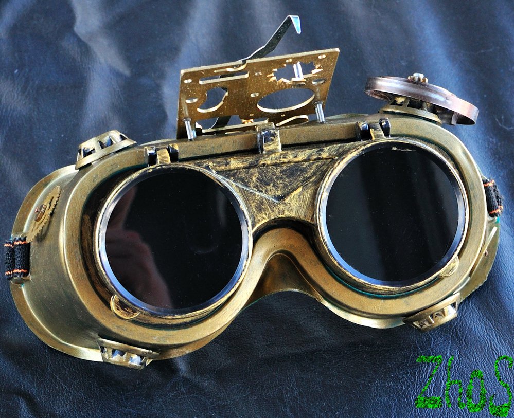 Steampunk Goggles Glasses Cyber post Apocalypse mad professor Gear ...
