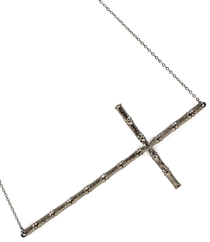Black Necklace Pendant Cross 4 1 2 Inch Pendant 24 Inch Long / 113114 ...