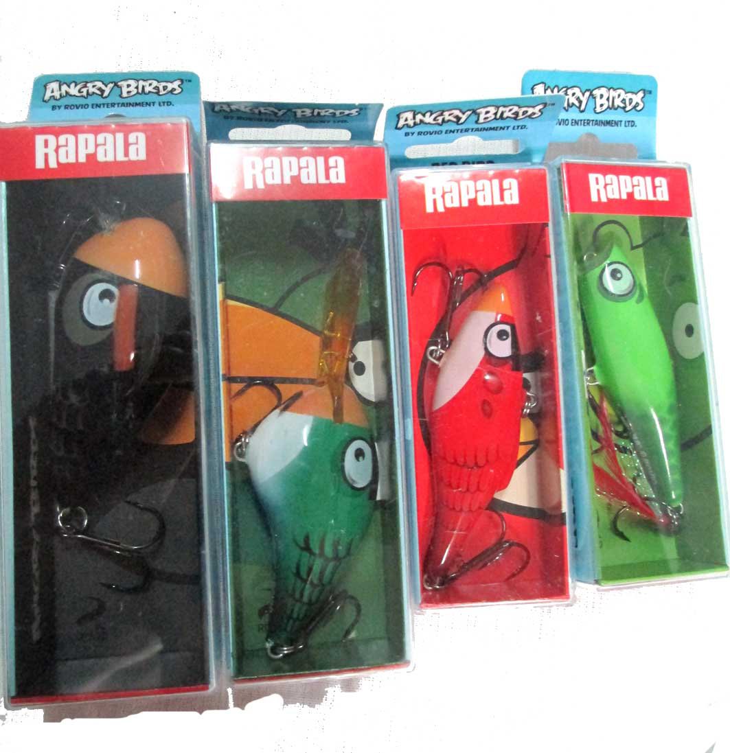 7x Rapala Angry Birds Fishing Lures Limited Edition / Full Set