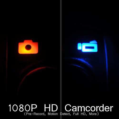 1080P HD Camcorder (Pre-Record, Motion Detect, Full HD, More)