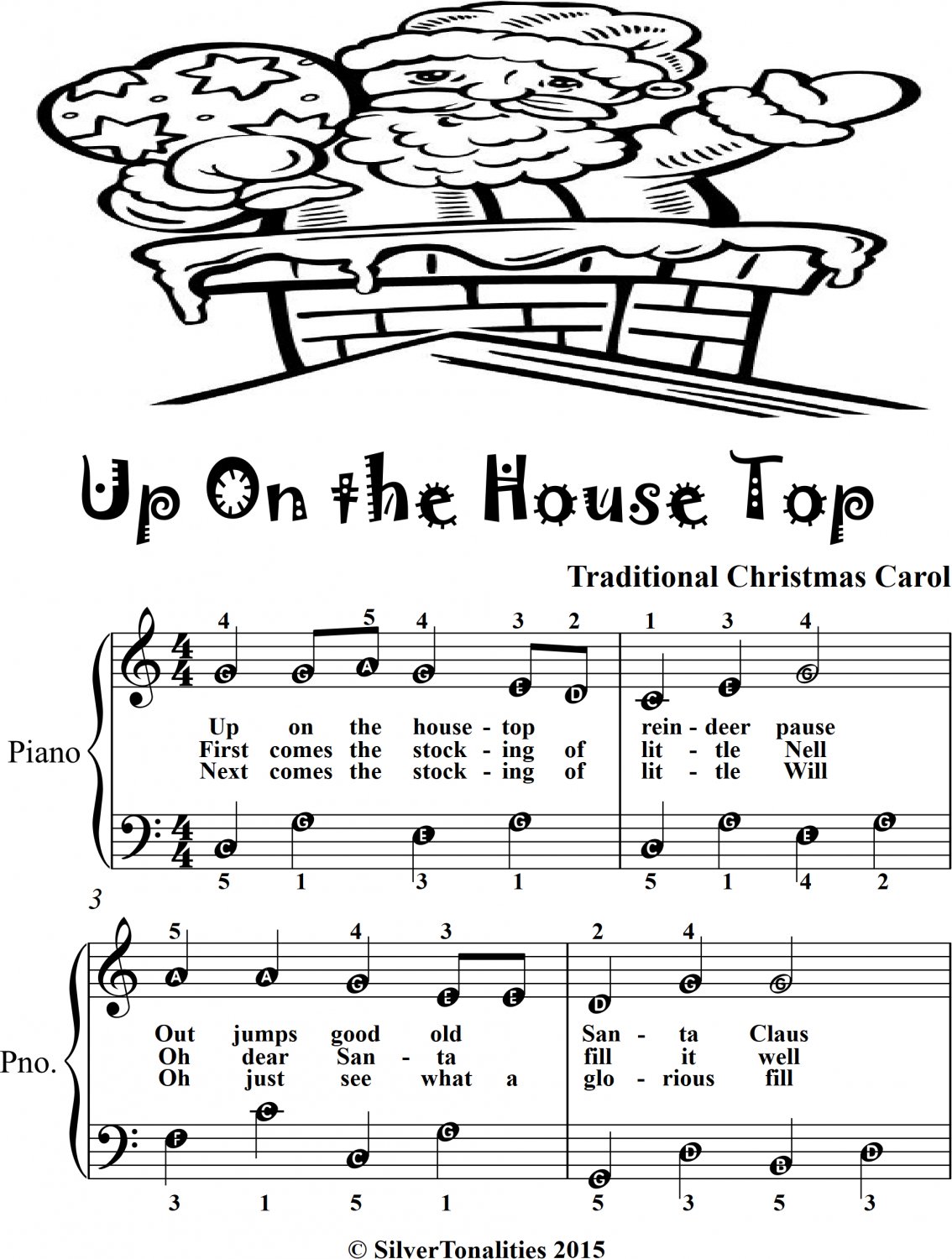 Up On The House Top Easy Piano Sheet Music 2nd Edition up-on-the-house-top-easy-piano-sheet-music-2nd-edition