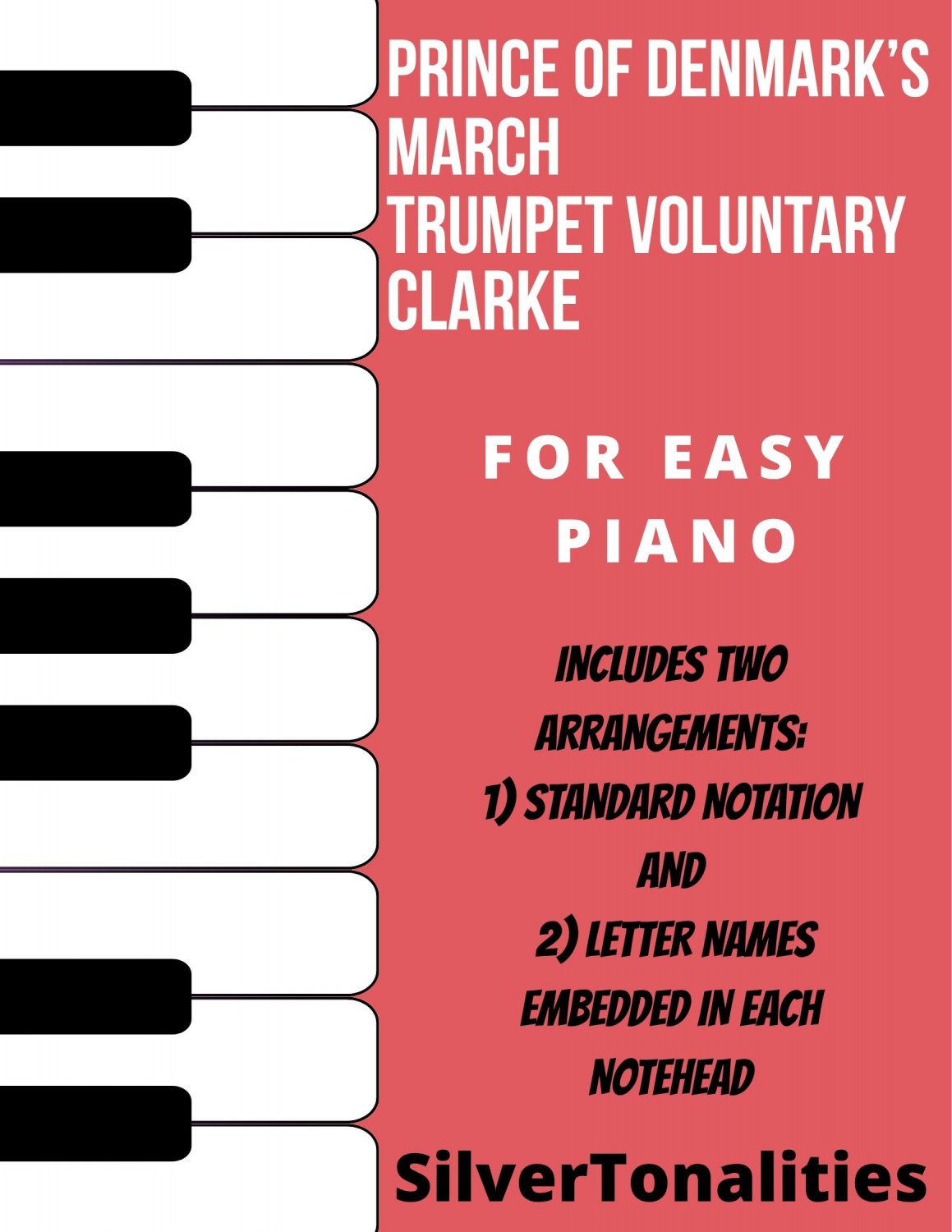 Prince of Denmark's March Trumpet Voluntary Easy Piano Sheet Music Combo