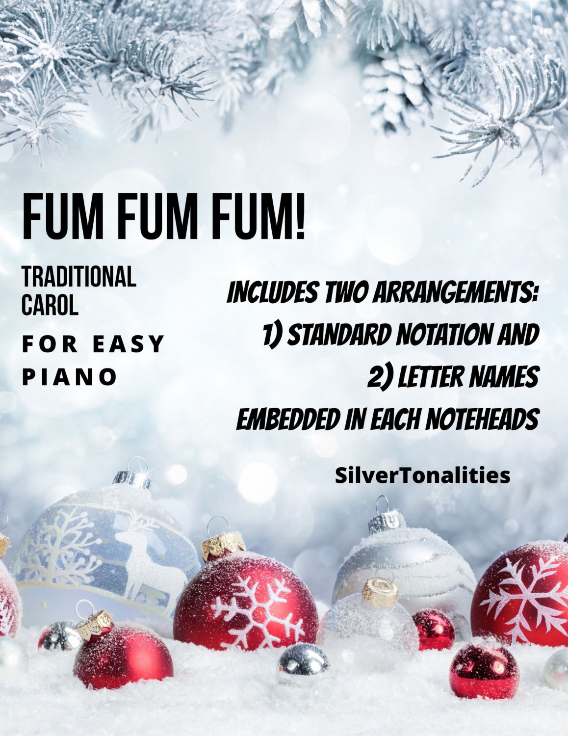 Fum Fum Fum Easy Piano Sheet Music Combo
