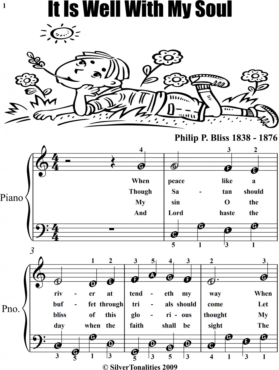 It is Well With My Soul Easy Piano Sheet Music 2nd Edition