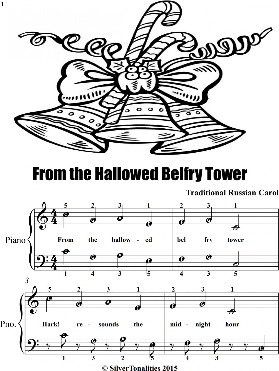 From the Hallowed Belfry Tower Easy Piano Sheet Music 2nd Edition