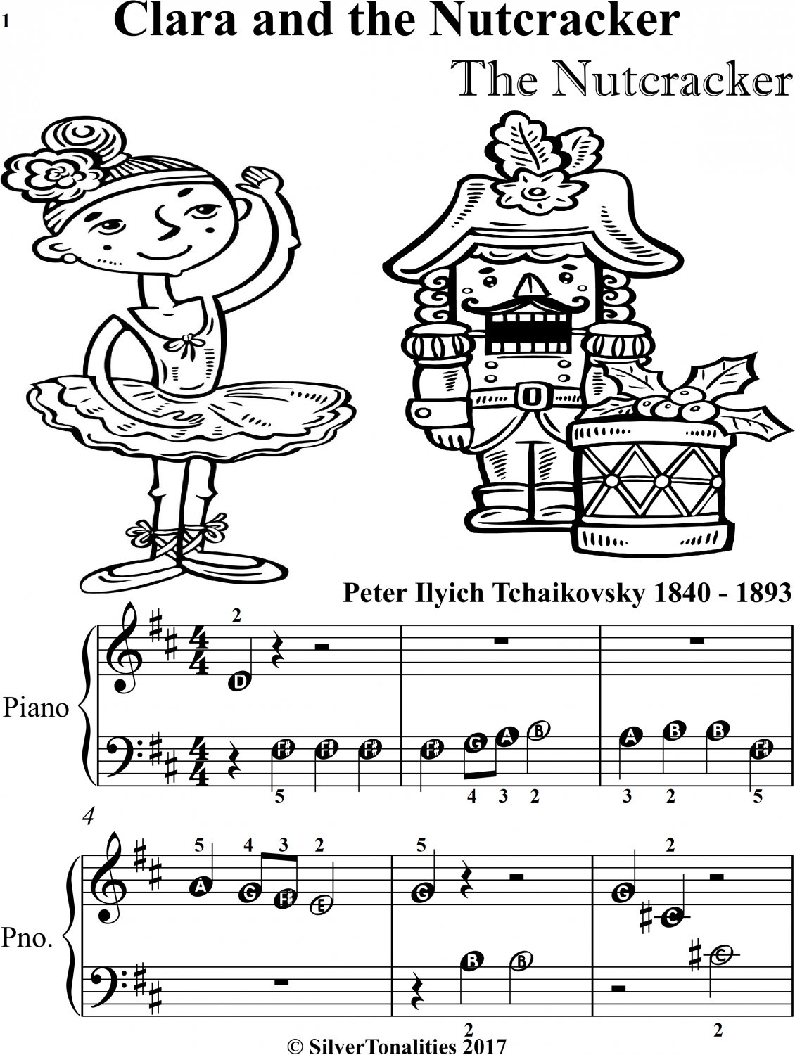 Clara and the Nutcracker Beginner Piano Sheet Music 2nd Edition