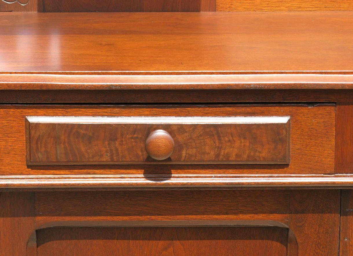 Antique Jacques & Hay Victorian Walnut Buffet Sideboard