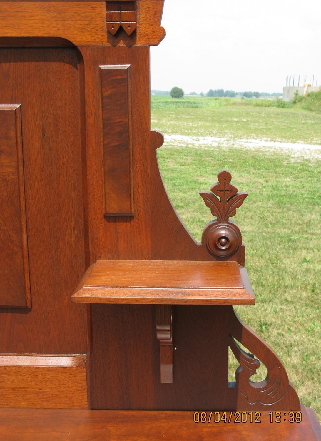 Antique Jacques & Hay Victorian Walnut Buffet Sideboard