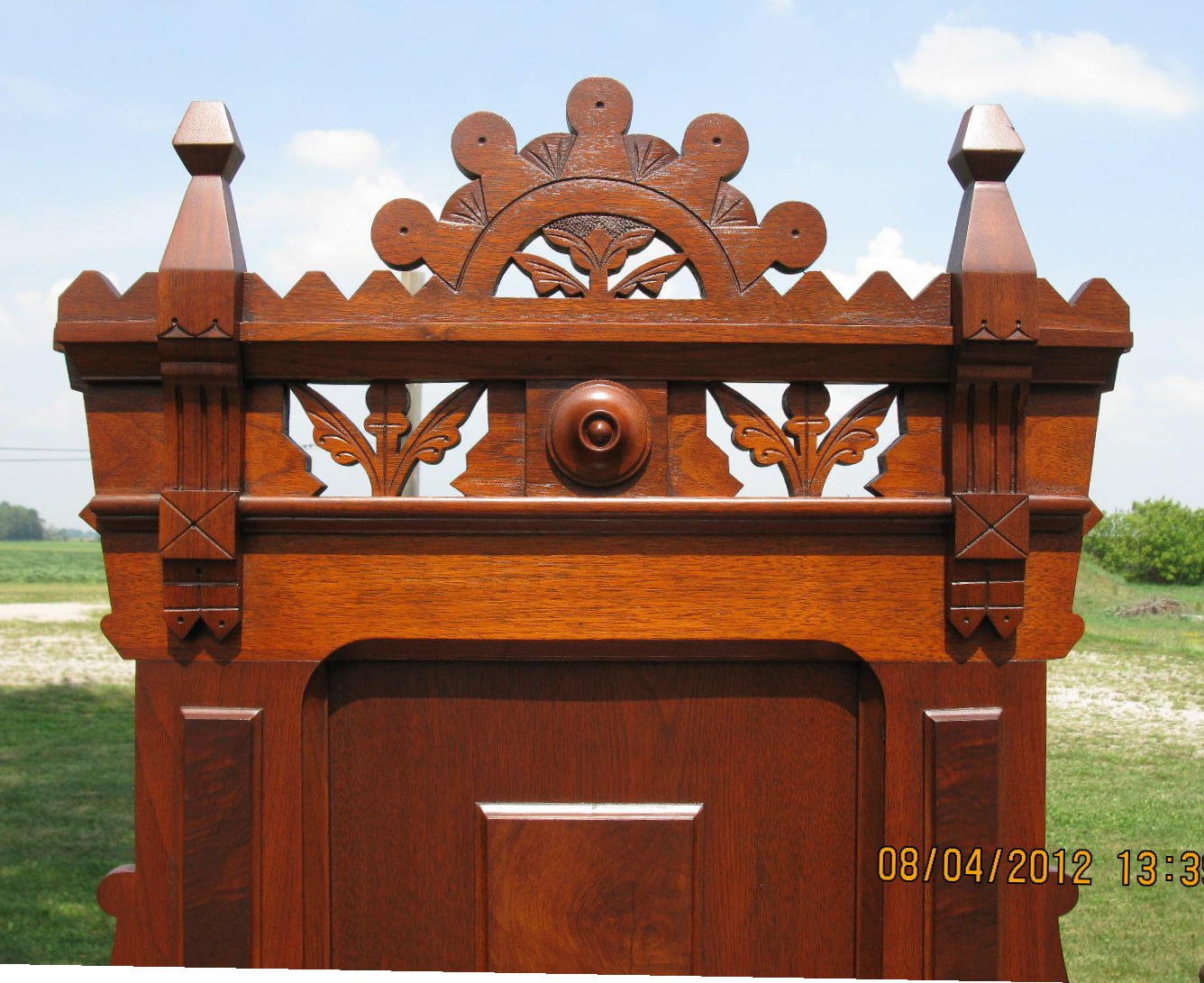 Antique Jacques & Hay Victorian Walnut Buffet Sideboard