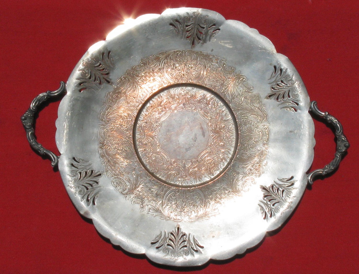 Vintage Silver Tray Made by Monarch Plate Brand- Lead MTS