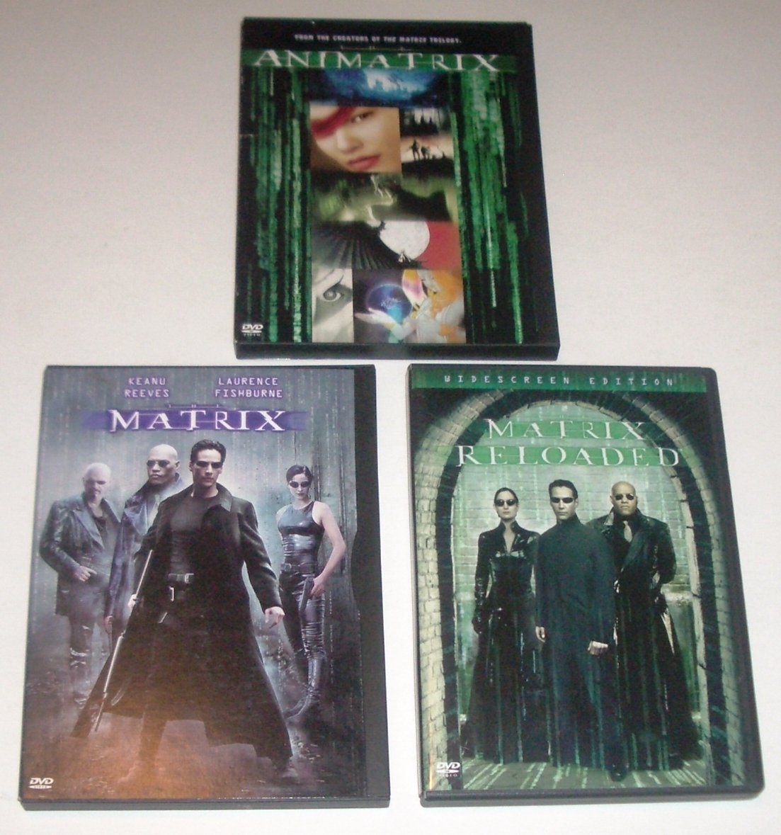 The Matrix, Matrix Reloaded & Animatrix DVDs