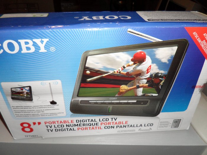 Coby TFTV891 8-Inch Portable Widescreen TFT LCD TV with ATSC/NTSC Tuner ...
