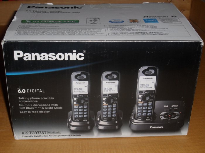 Panasonic Dect 6.0 Expandable Digital Cordless Answering System - 3 ...