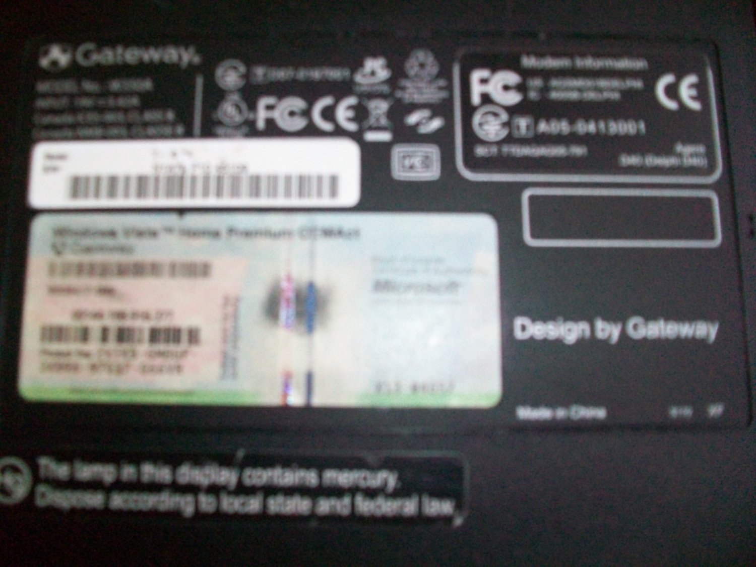 Gateway W350a T-Series T-1625 Notebook, 160GB HD, 1.8Gz AMD Turion 64 ...