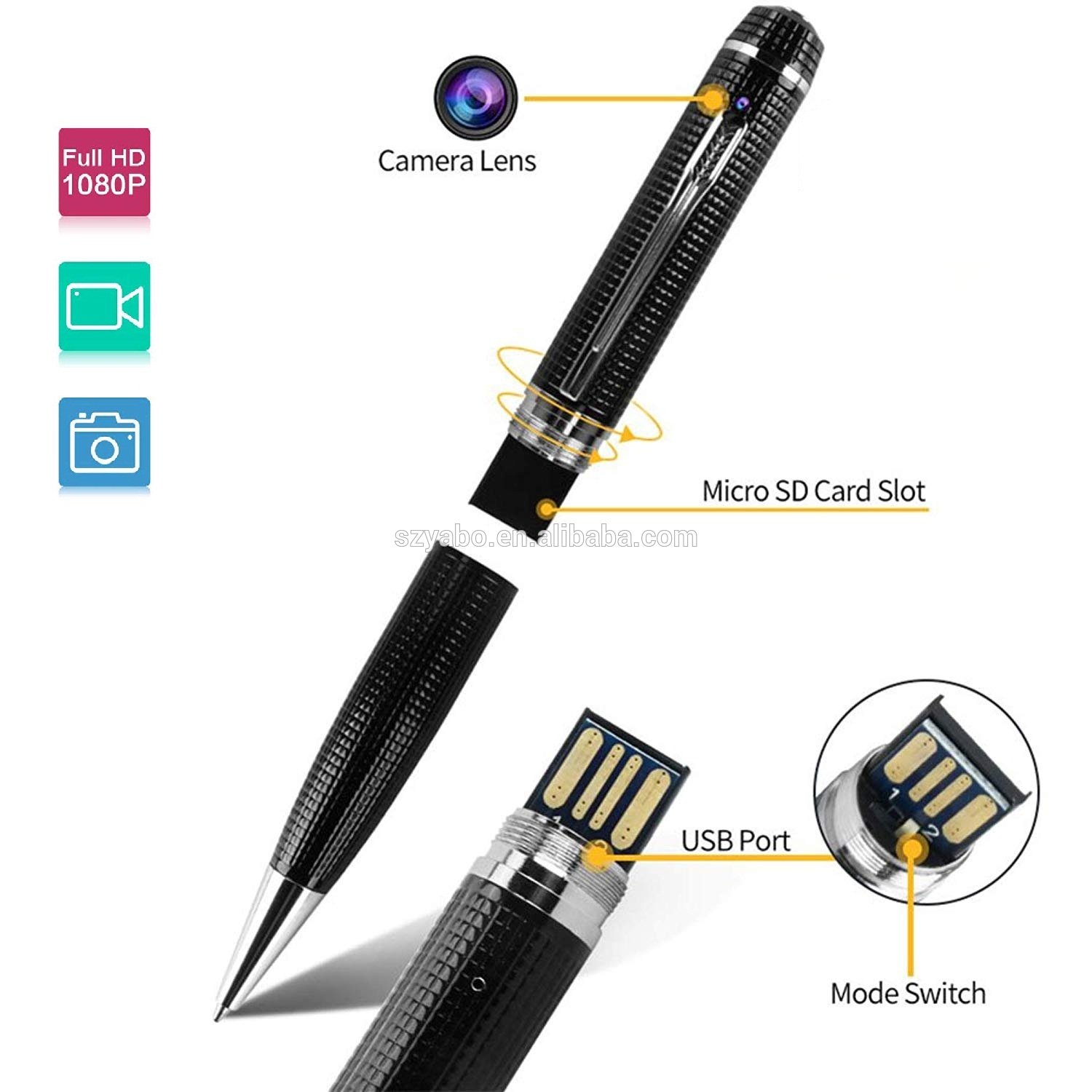 Gadgets Pen 1080p HD Spy Pen with 32GB SD Micro Card - Record Executive ...