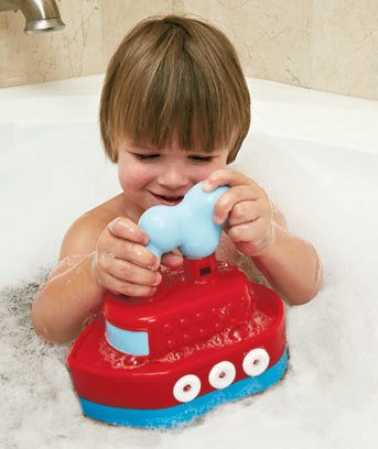 Bath tub toy Tooting Tugboat 2 yrs+ NEW in box