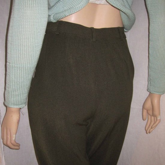 IRIS SINGER Collection - Loden Khaki Executive Pants * Retail $194 - size 4